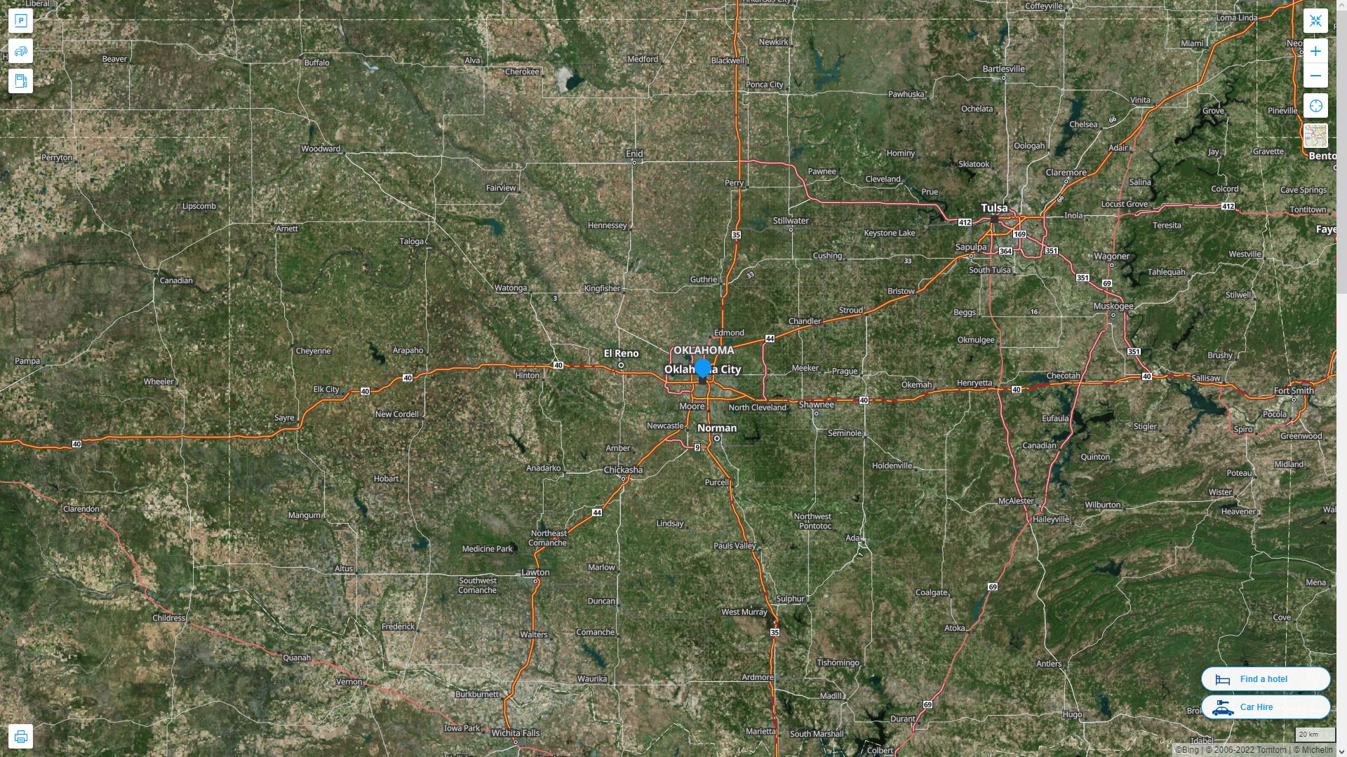 Oklahoma City, Oklahoma Map