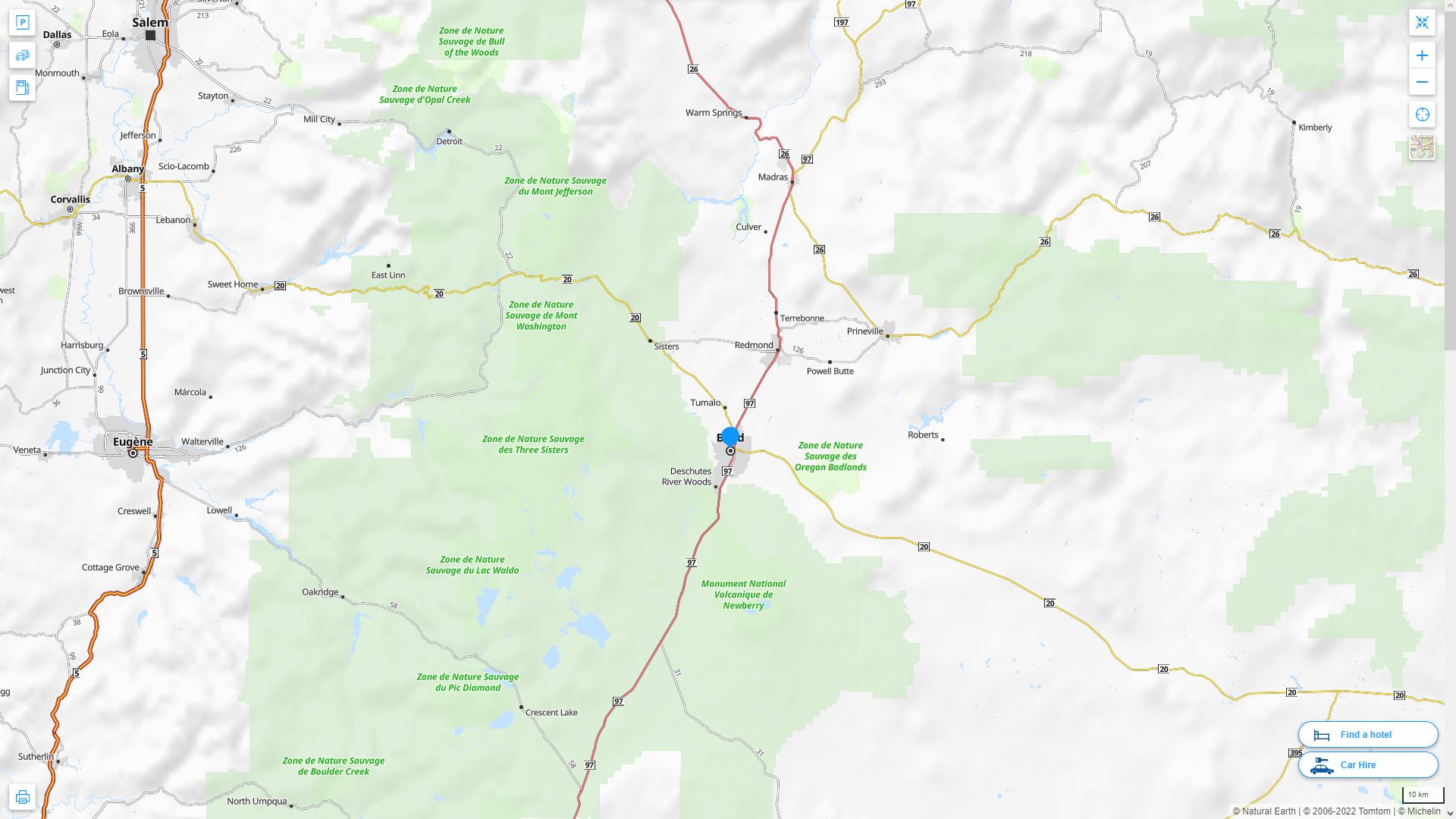 Bend Oregon Map - United States