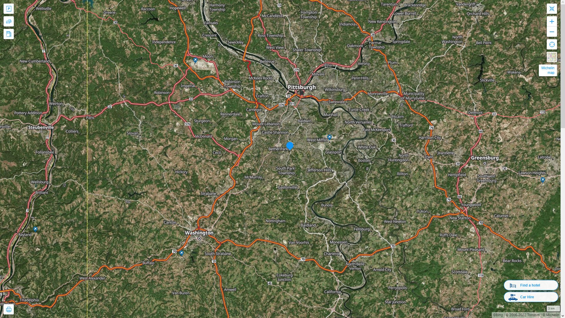Bethel Park, Pennsylvania Map