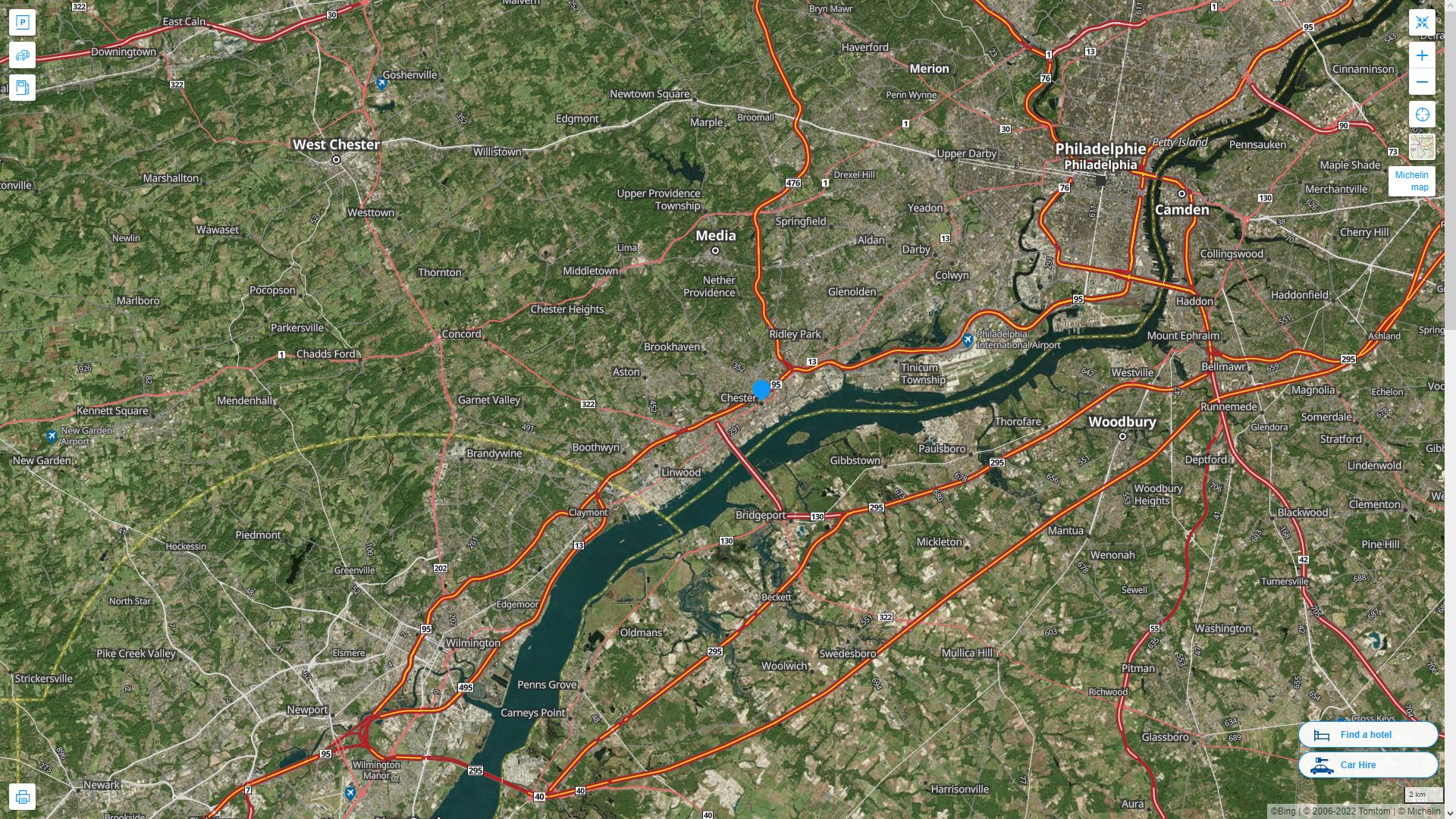 Chester, Pennsylvania Map