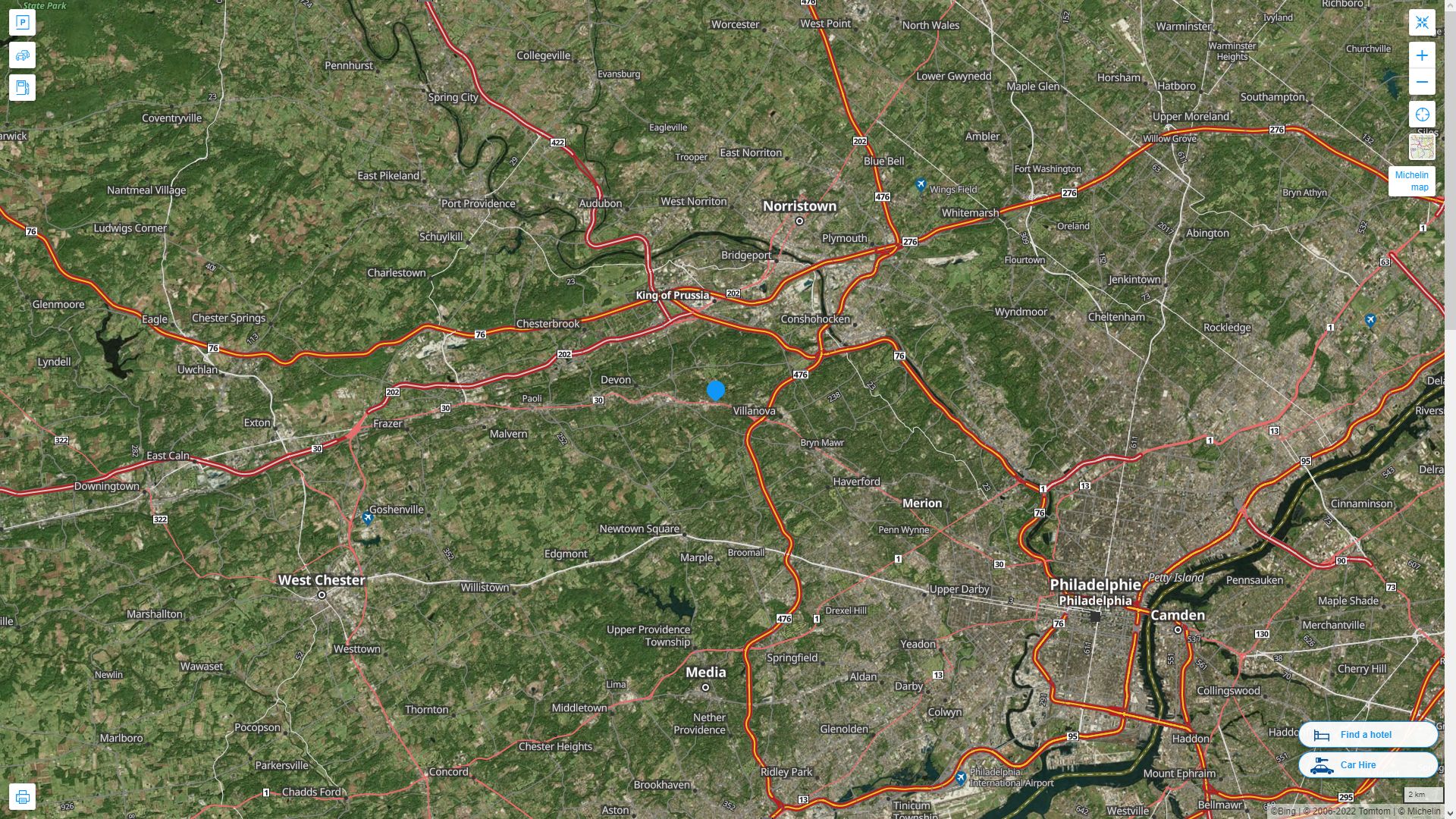 Radnor Township, Pennsylvania Map