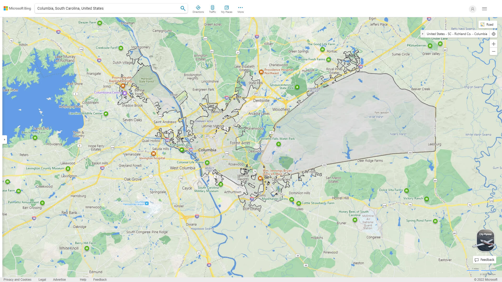 Columbia, South Carolina Map