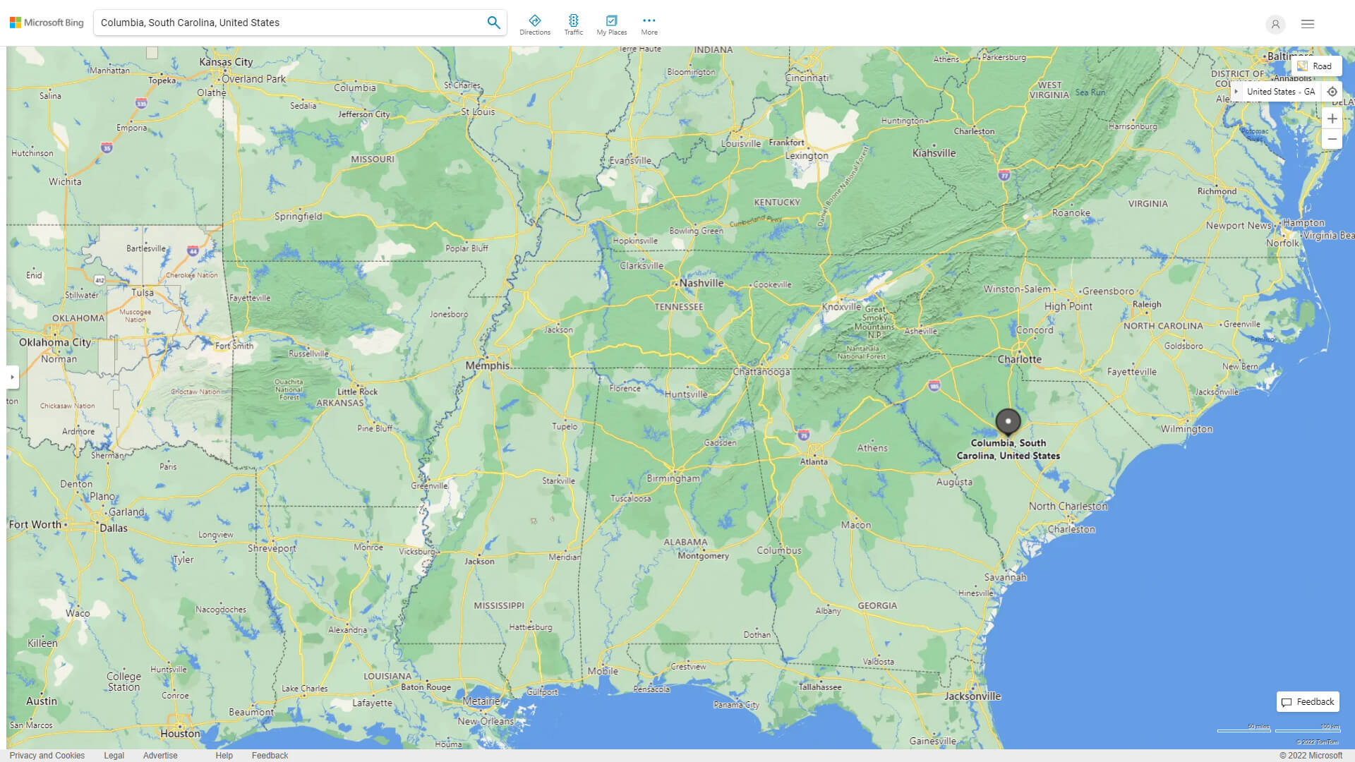 Columbia, South Carolina Map