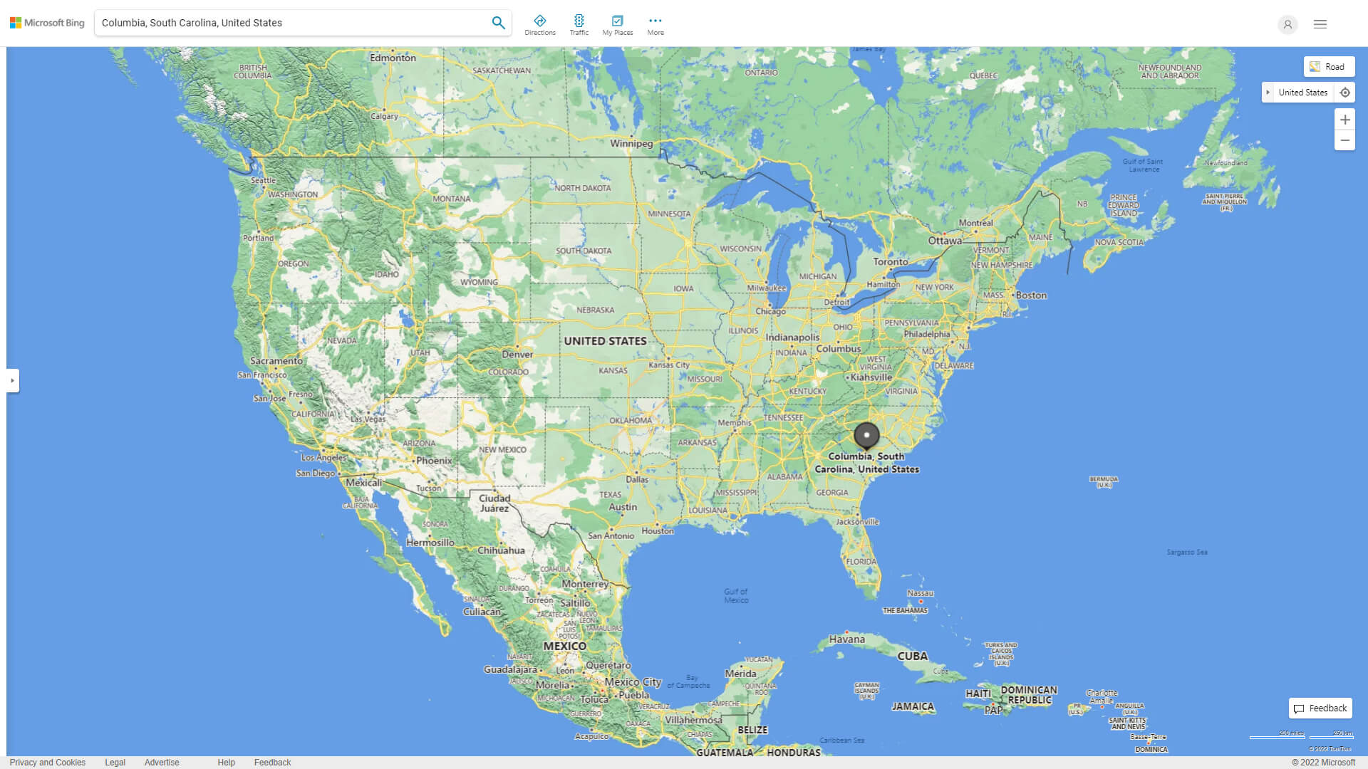 Columbia, South Carolina Map