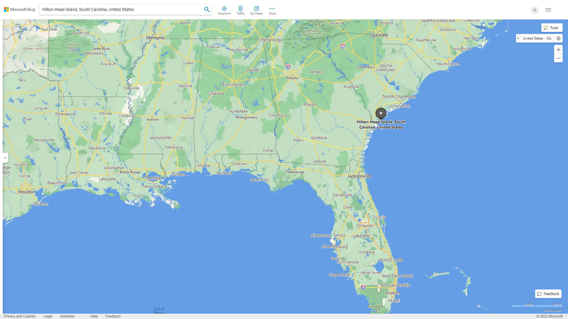 Hilton Head Island South Carolina Map - United States