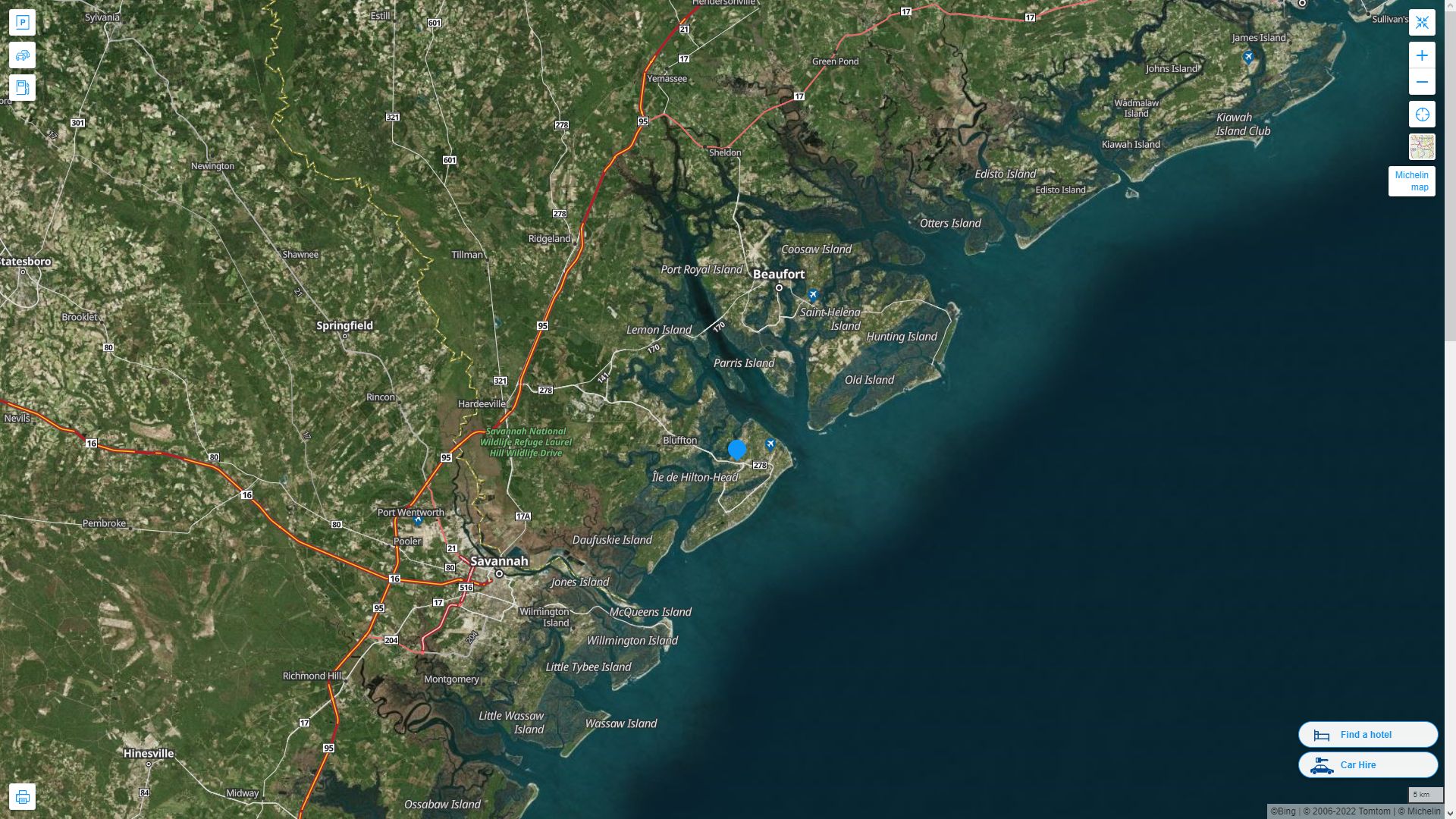 Hilton Head Island South Carolina Map - United States