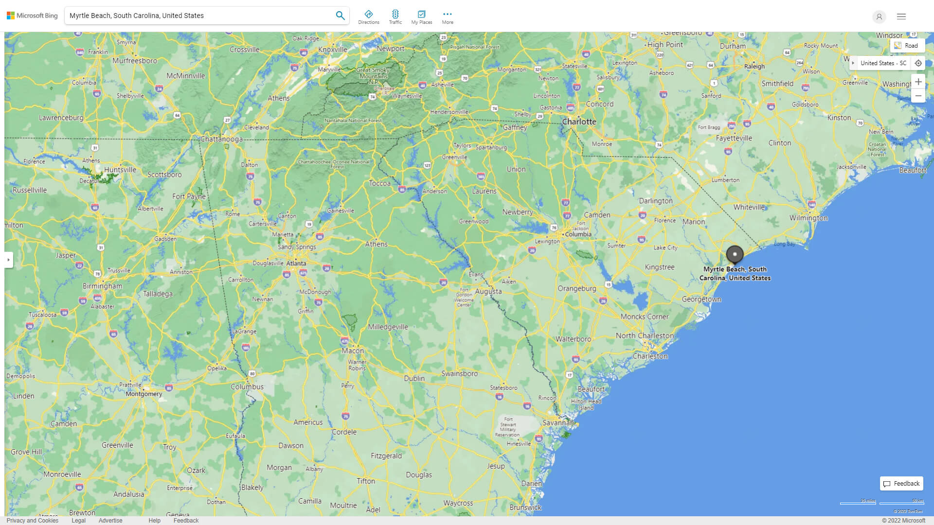 Myrtle Beach, South Carolina Map