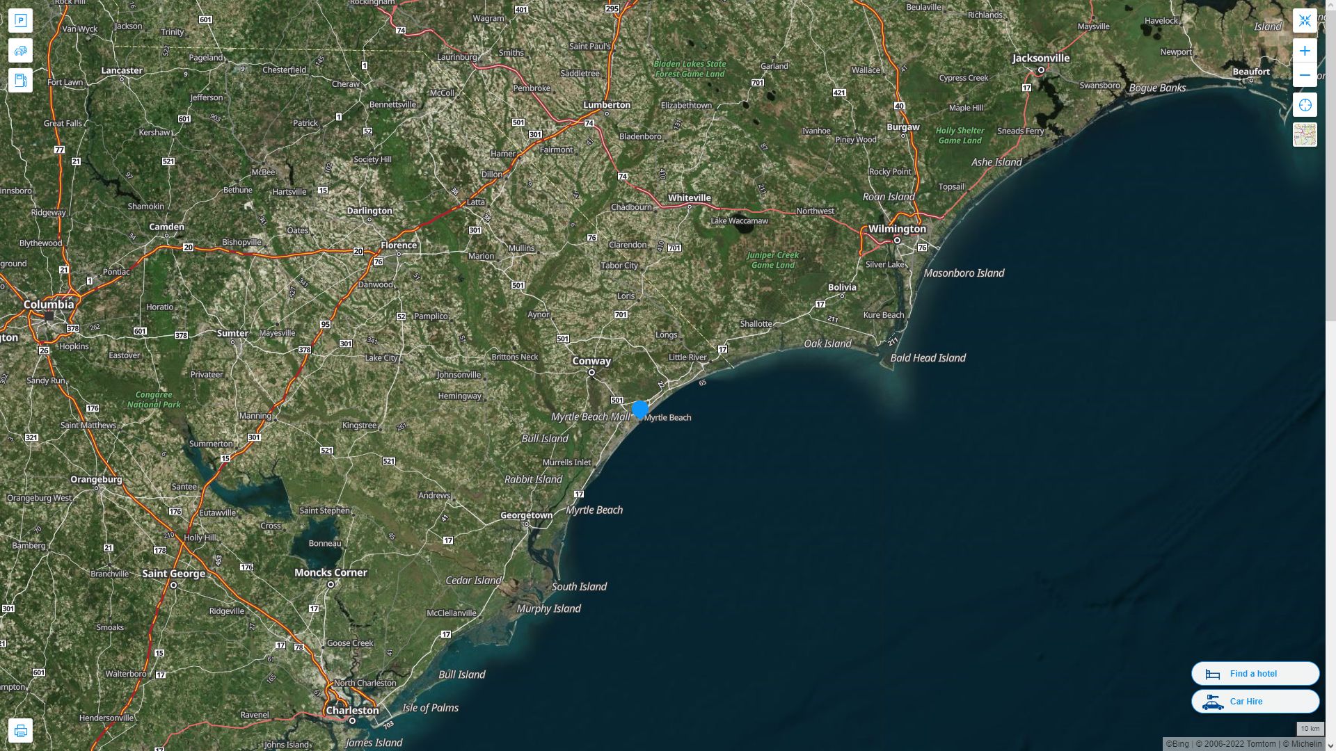 Myrtle Beach South Carolina Map
