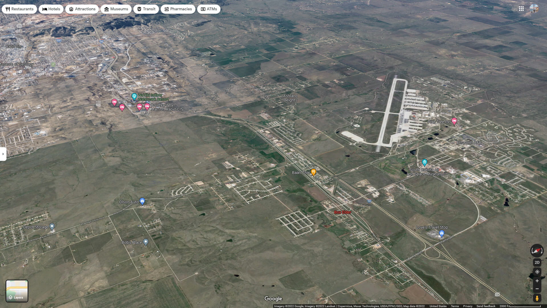 Box Elder, South Dakota Map