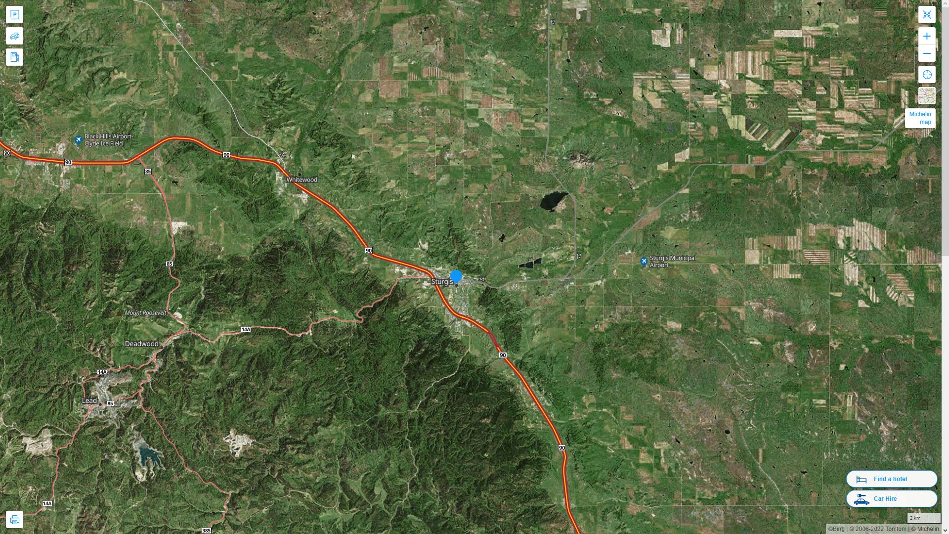 Sturgis, South Dakota Map