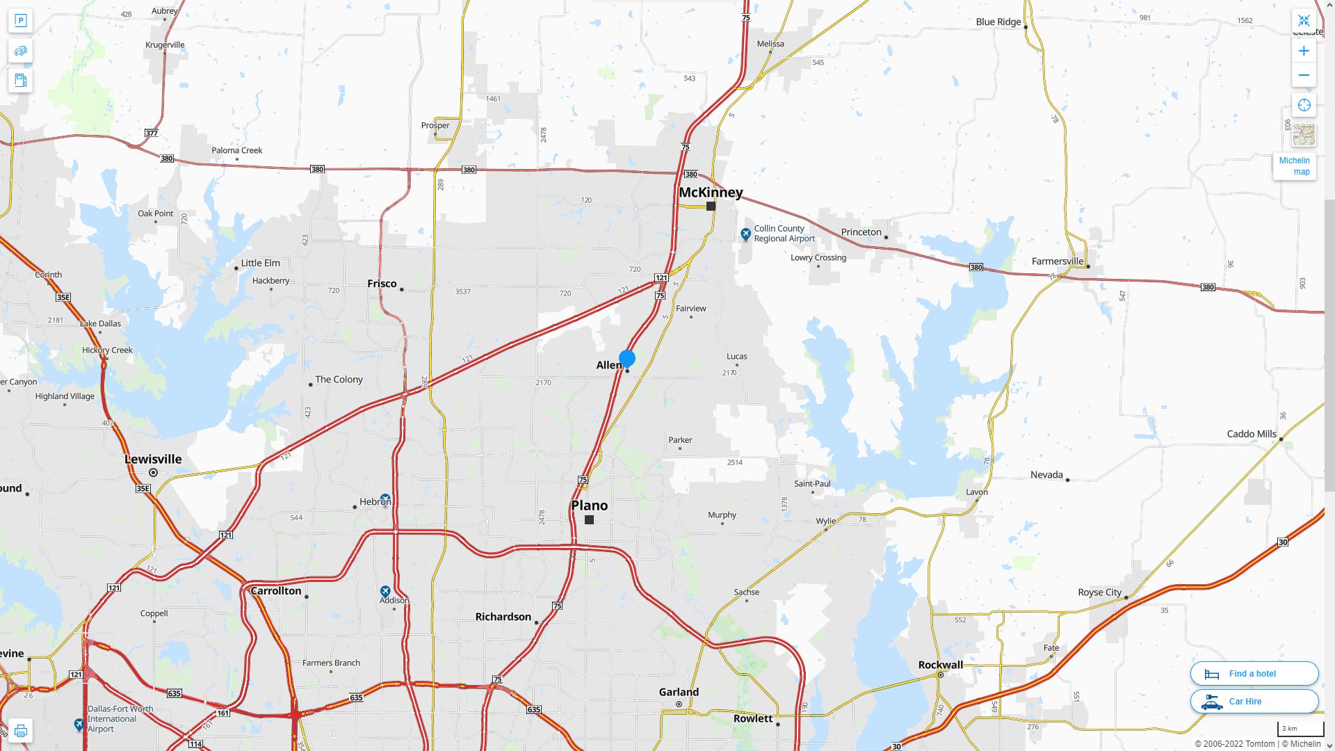 Allen Texas Map - United States