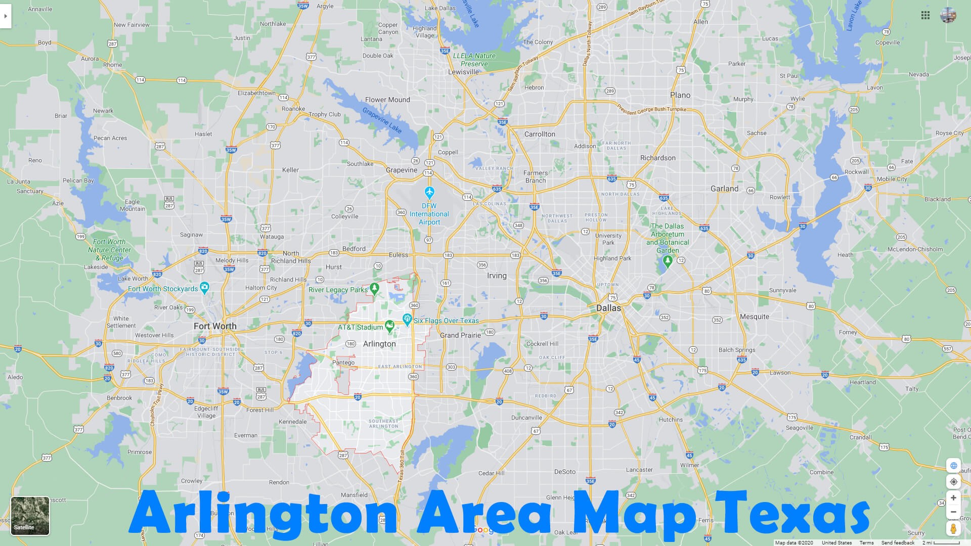 Arlington, Texas Map