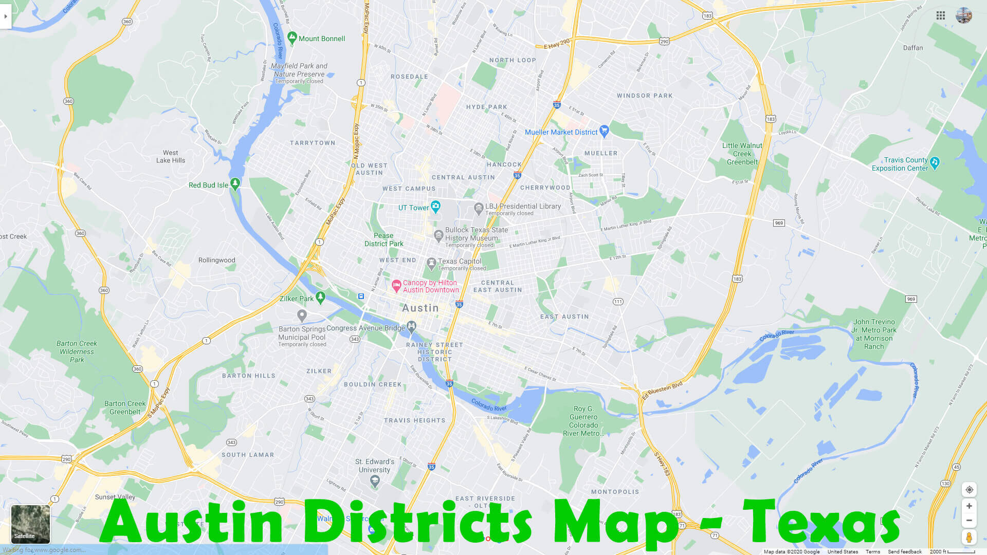 Austin, Texas Map