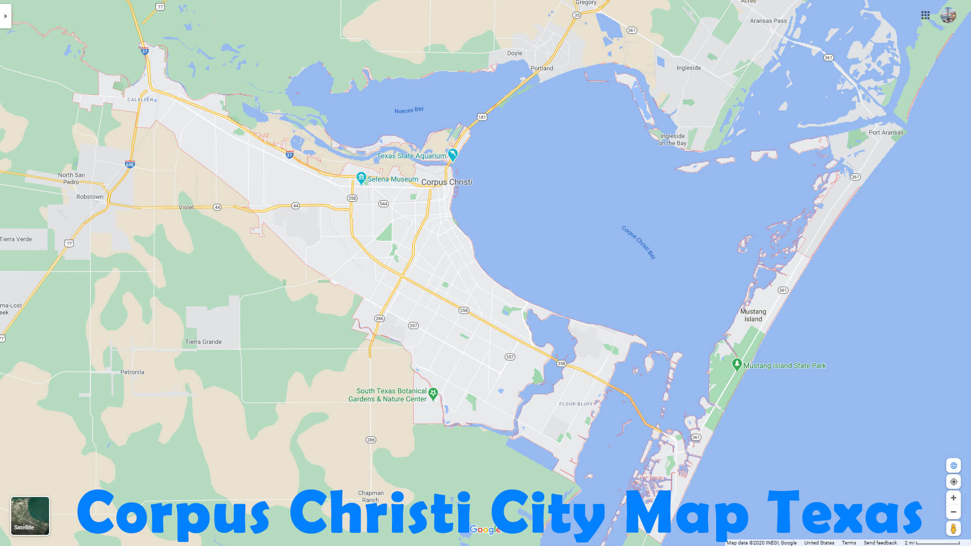 Corpus Christi, Texas Map