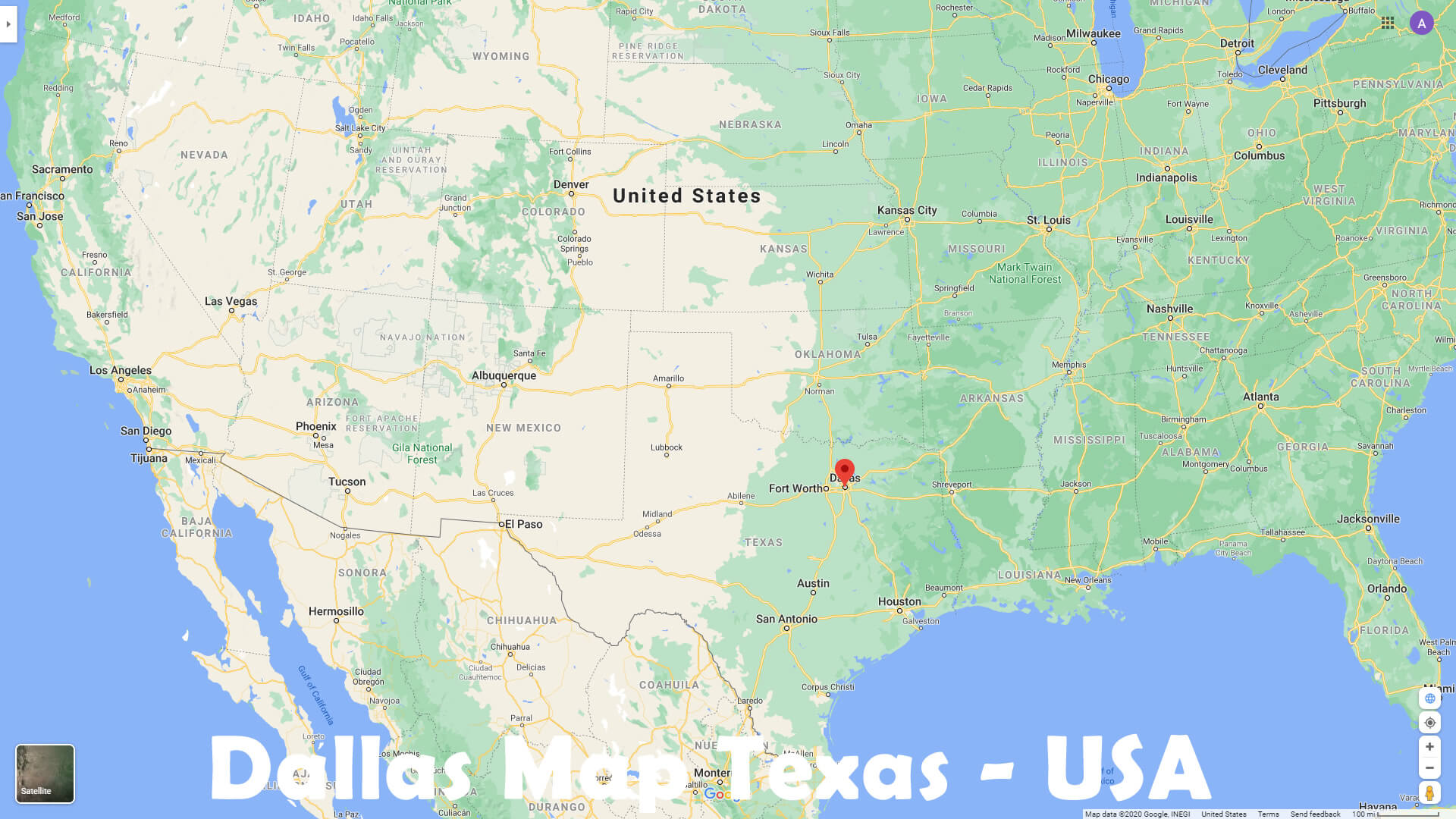 Dallas, Texas Map
