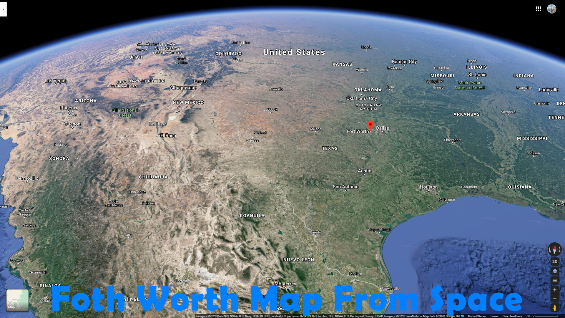 Fort Worth, Texas Map