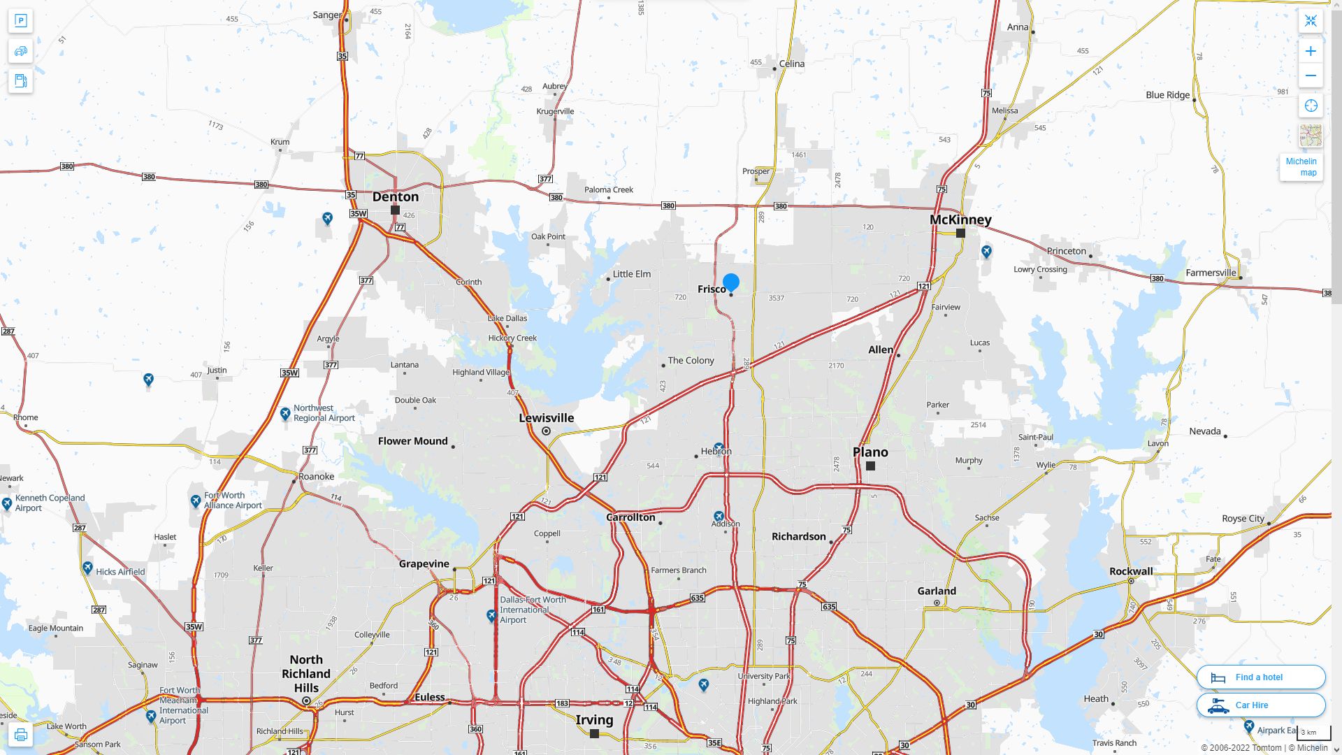 Frisco, Texas Map