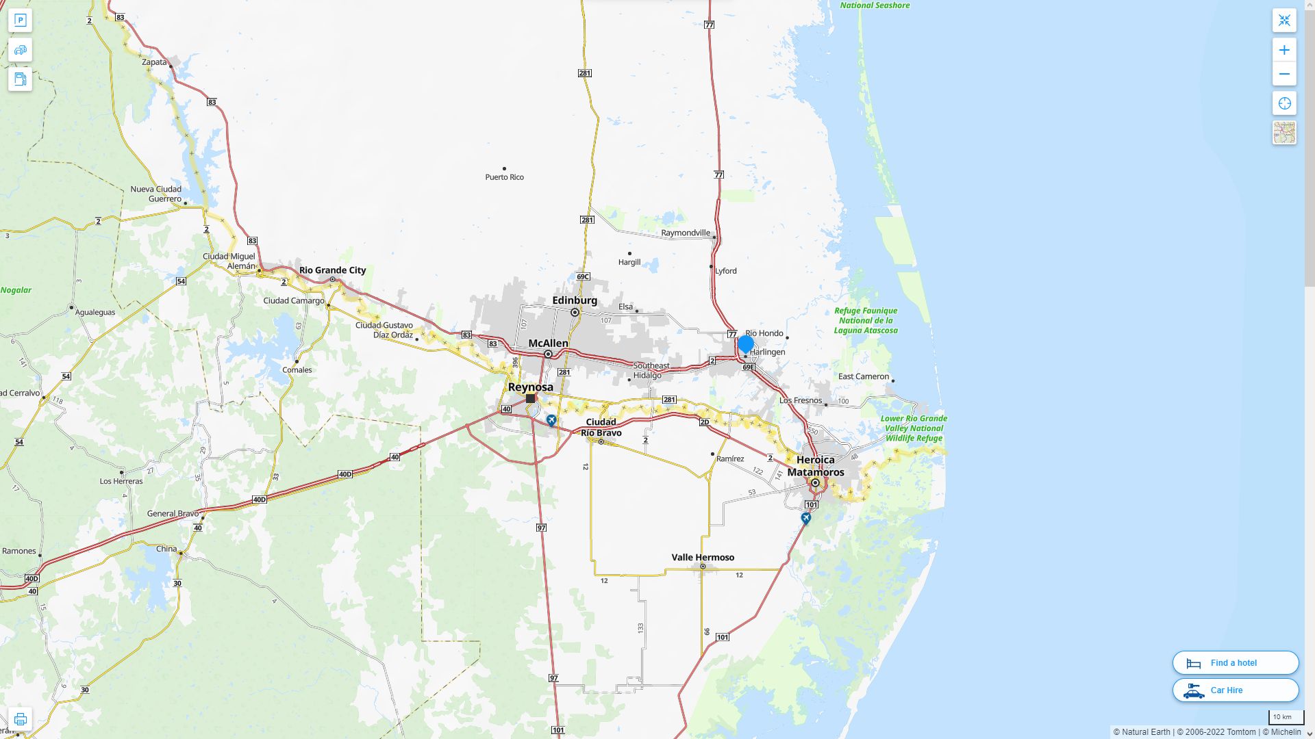 Harlingen, Texas Map