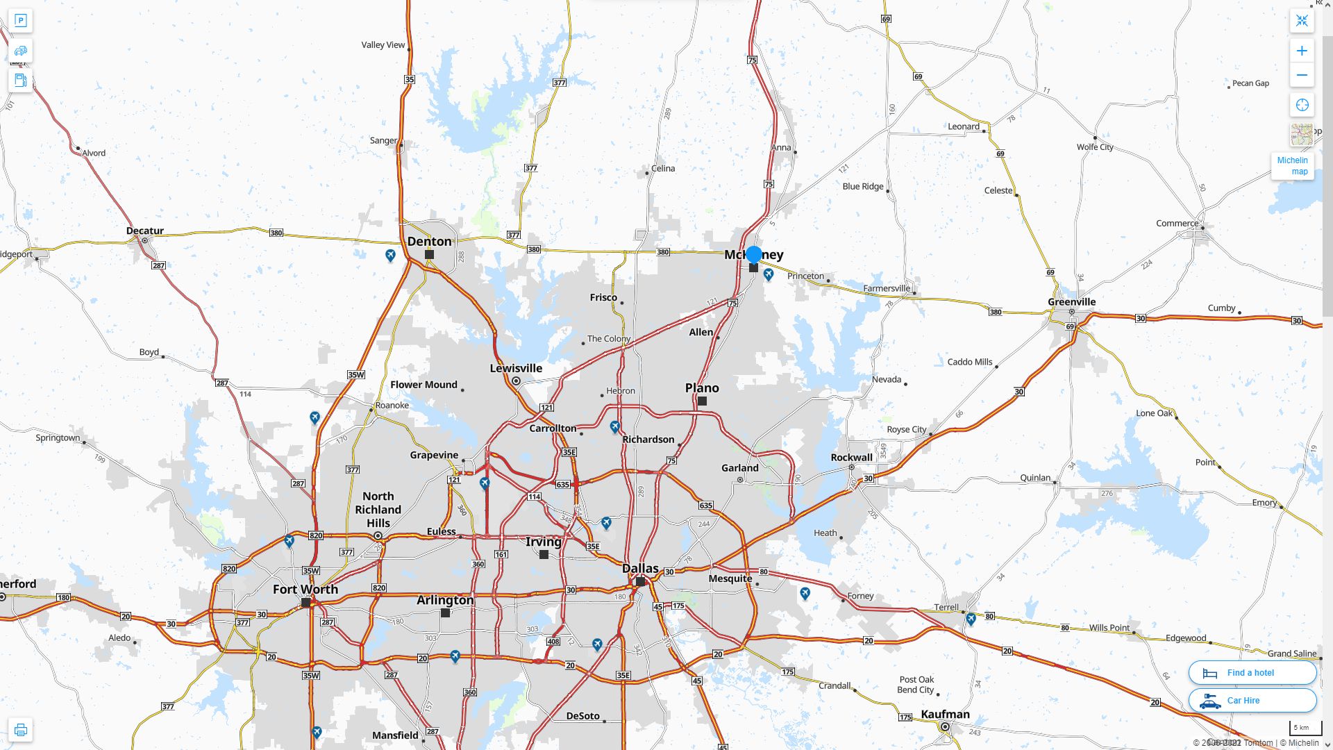 McKinney, Texas Map
