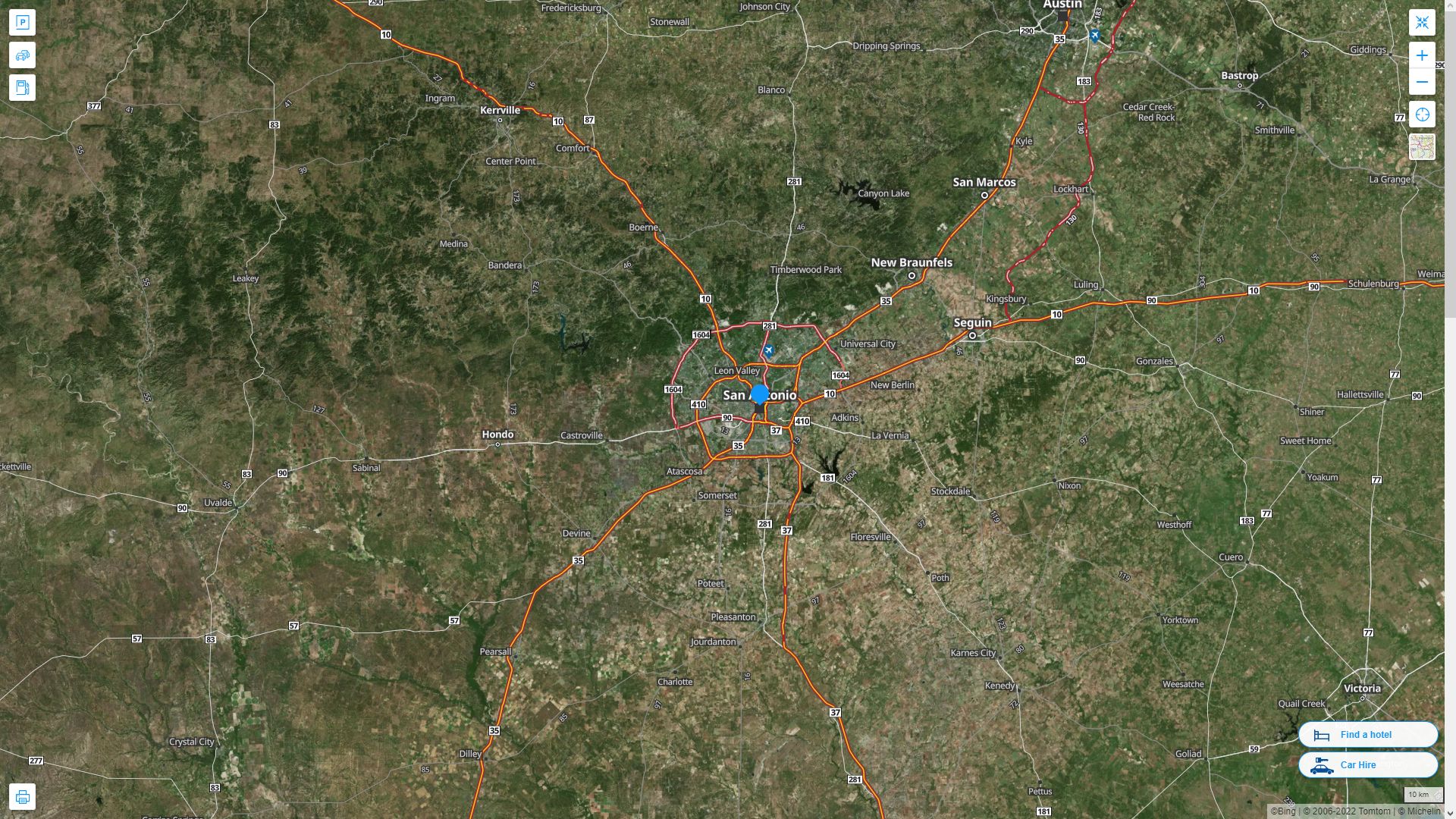 San Antonio, Texas Map