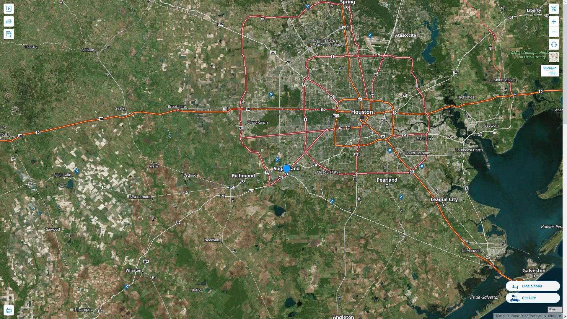 Sugar Land, Texas Map