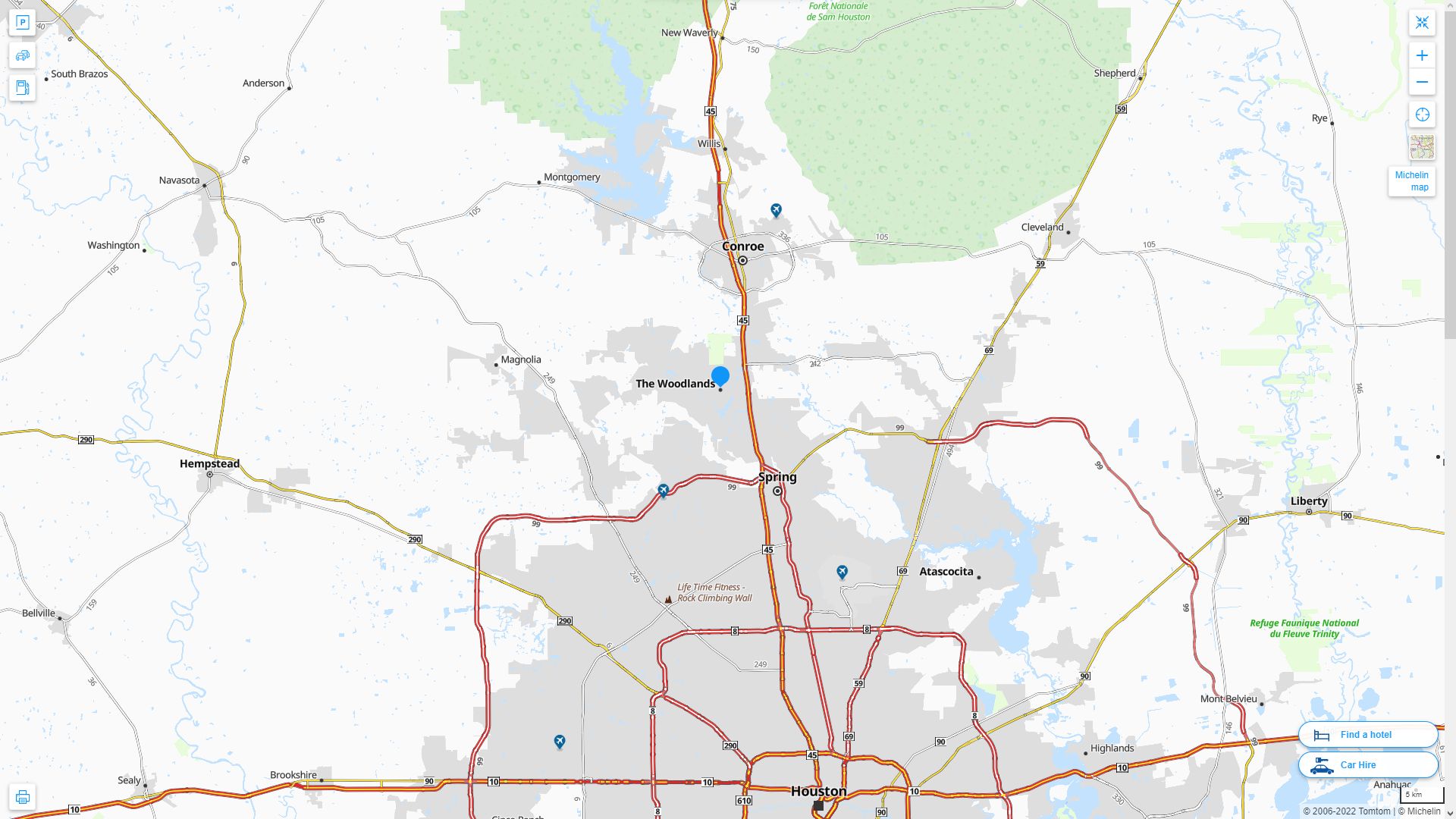The Woodlands Texas Map