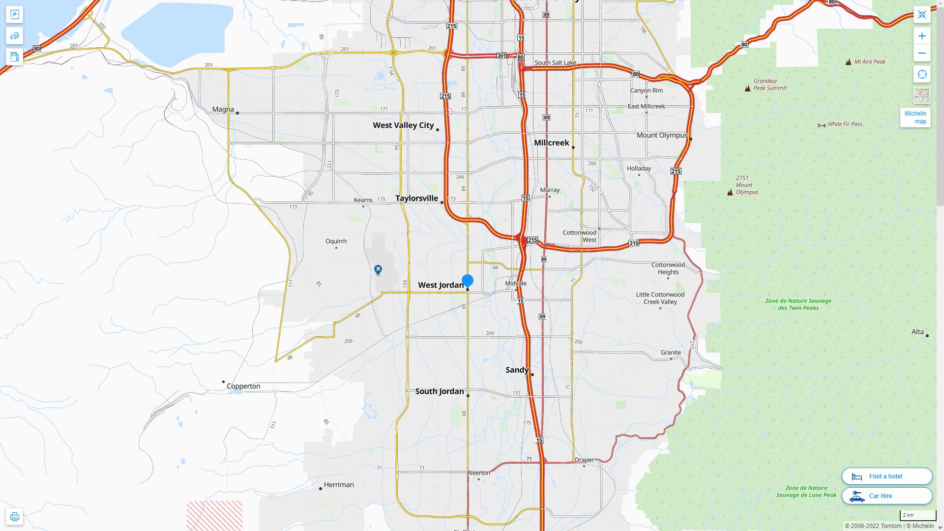 West Jordan, Utah Map