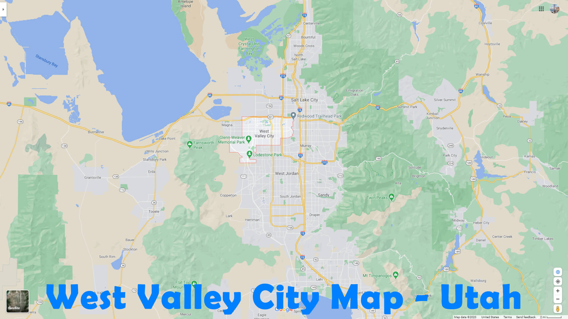 West Valley City, Utah Map