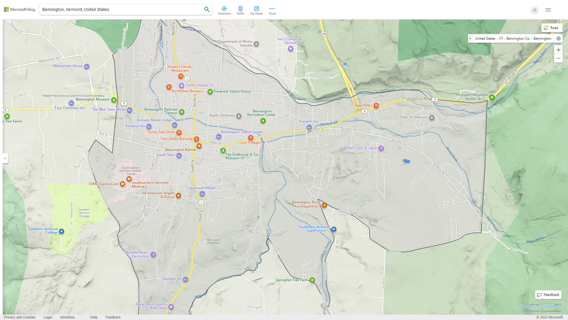 Bennington Vermont Map