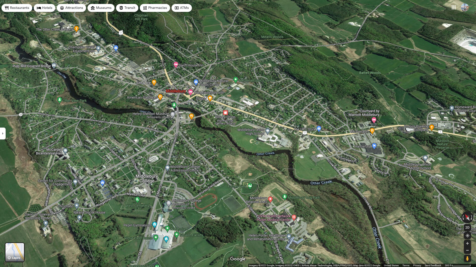 Middlebury, Vermont Map