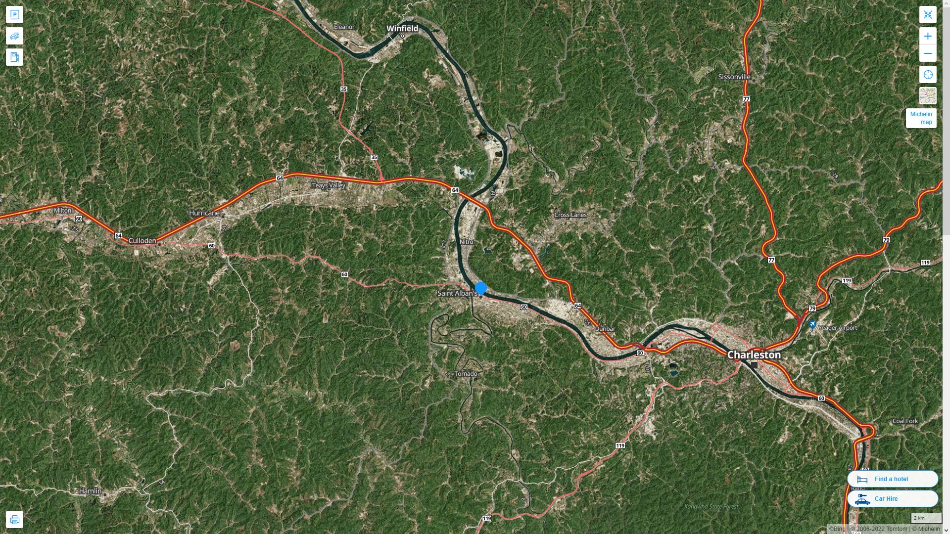 St. Albans, West Virginia Map