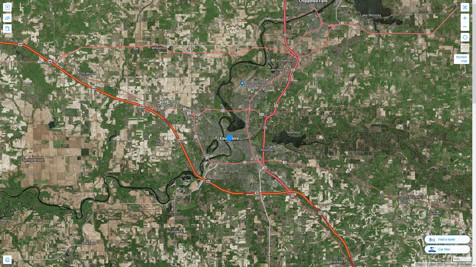 Eau Claire, Wisconsin Map