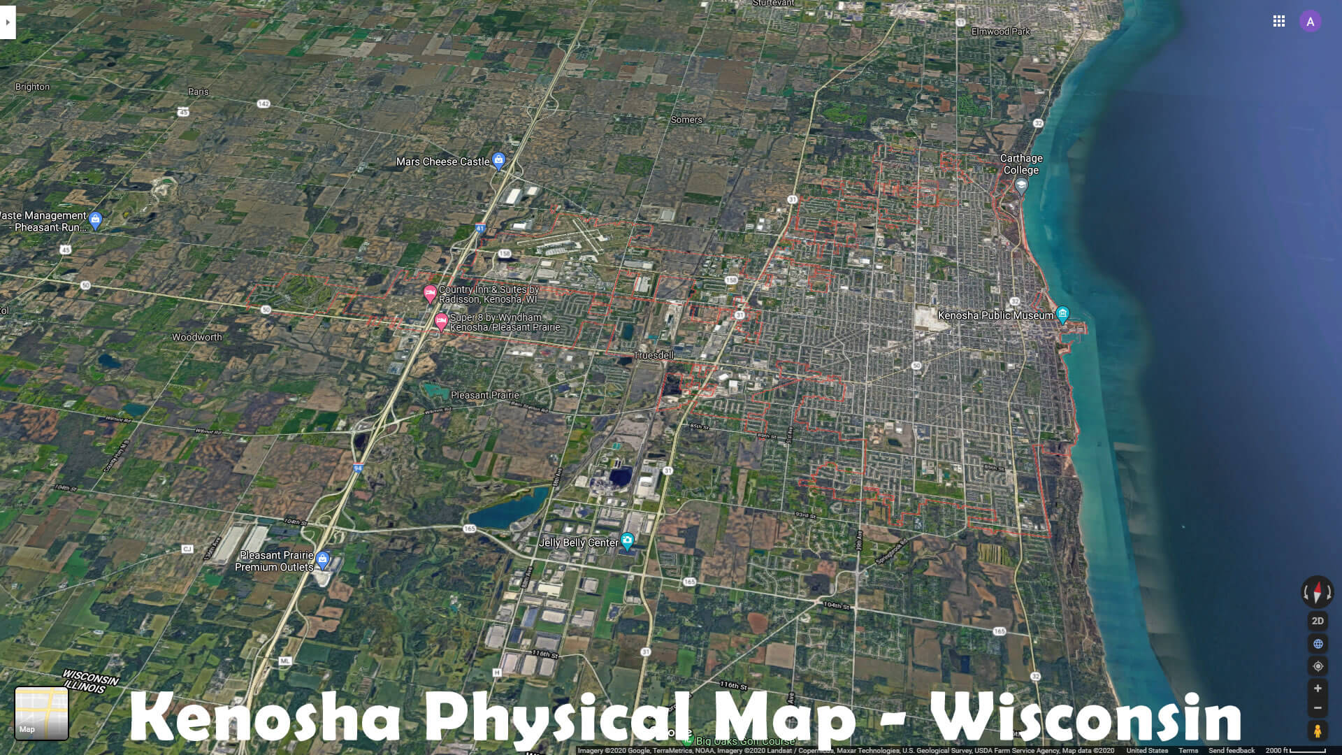 Kenosha, Wisconsin Map