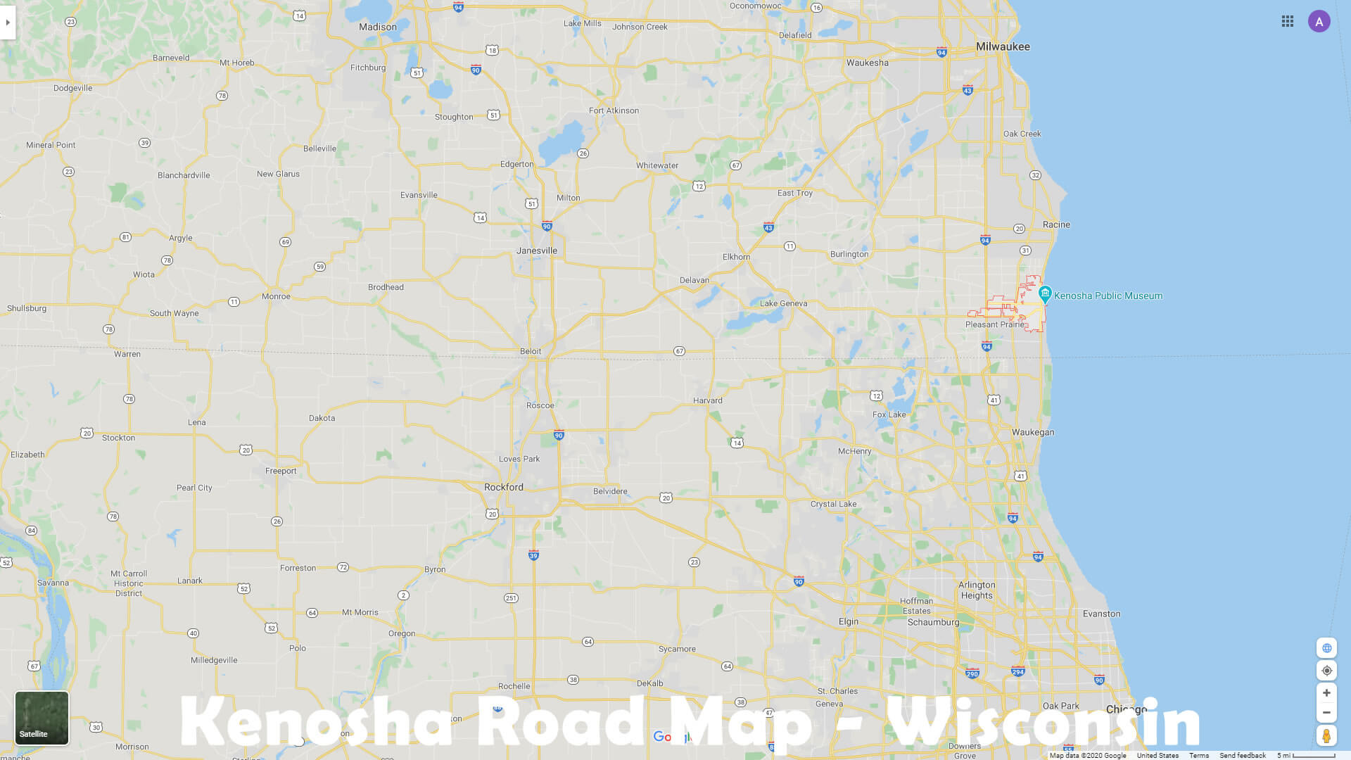 Kenosha, Wisconsin Map
