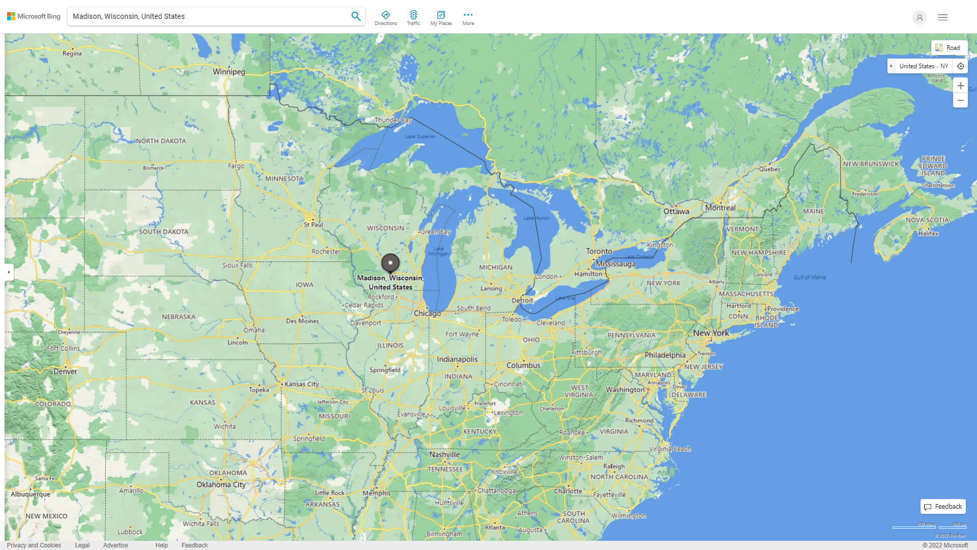 Madison, Wisconsin Map