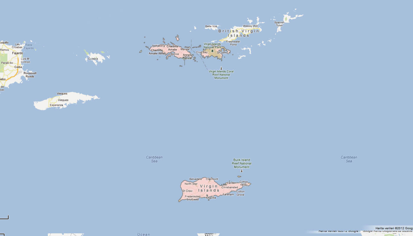 US Virgin Islands Map