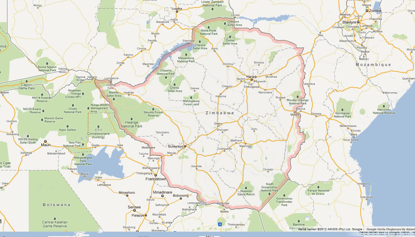 Zimbabwe Map